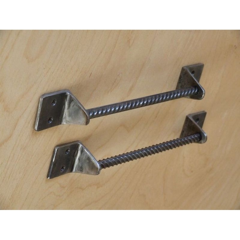 Jual handel pintu besi handle pintu rustic besi ulir harga 1set ...