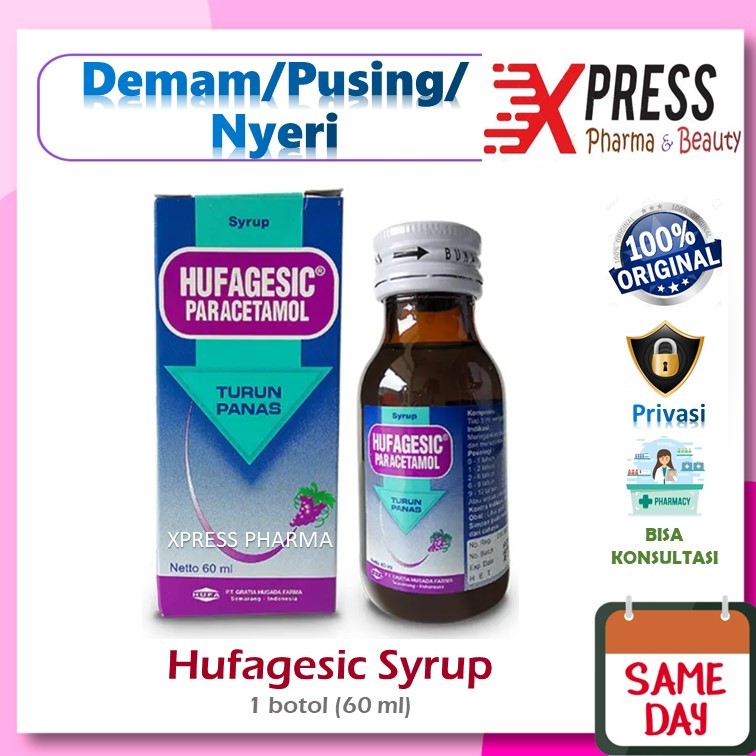 Jual XPRESS ! Hufagesic Syrup Botol 60 ml Hufagesik Paracetamol ...