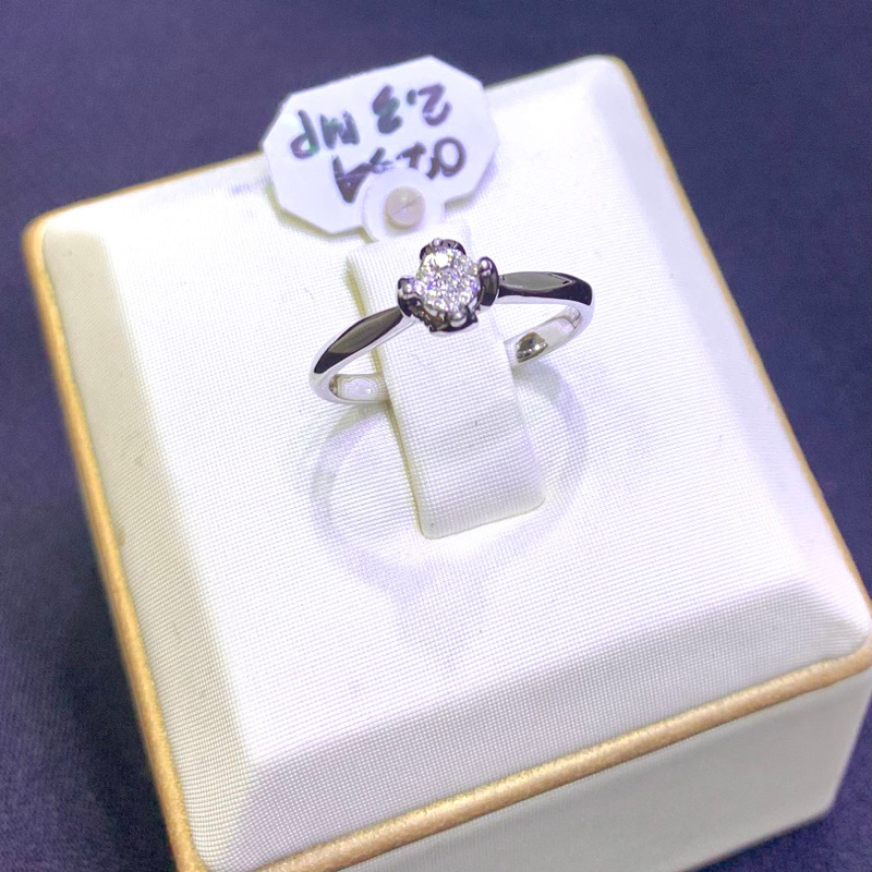 Jual cincin berlian cewek solitare mas putih | Shopee Indonesia