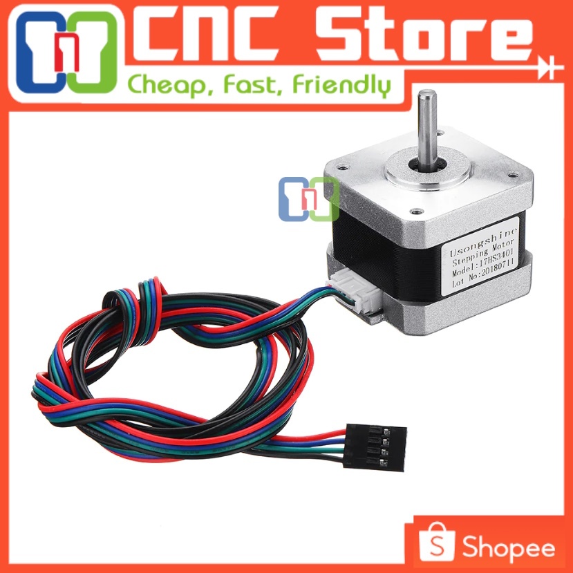 Jual [MTR-0007] Nema 17 Motor Stepper 28 Ncm 2.8 KgCm 39 OzIn 1.3A ...