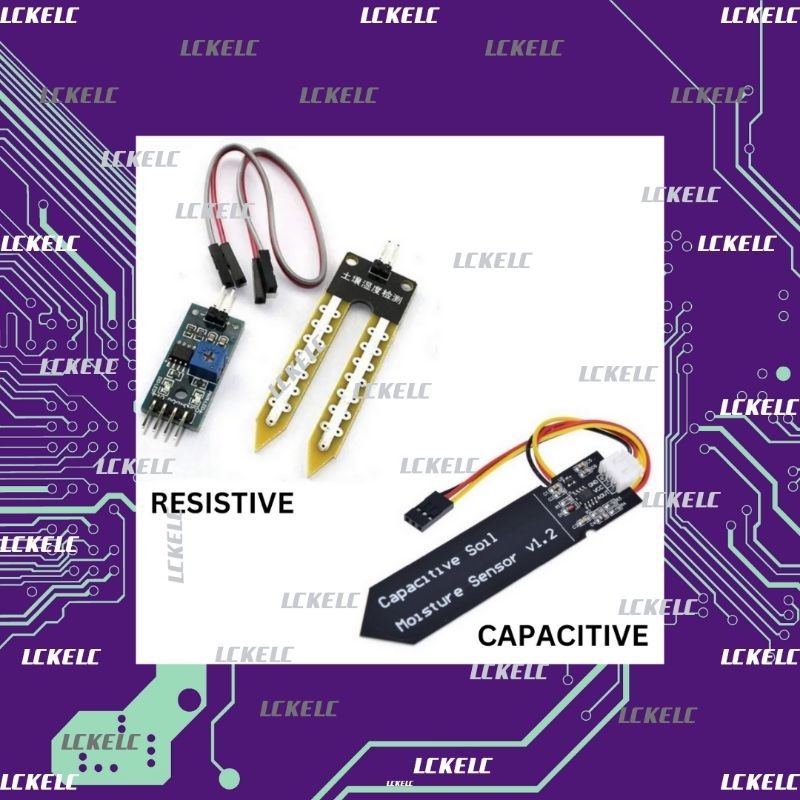 Jual SENSOR KELEMBABAN TANAH RESISTIVE CAPACITIVE SOIL MOISTURE ...