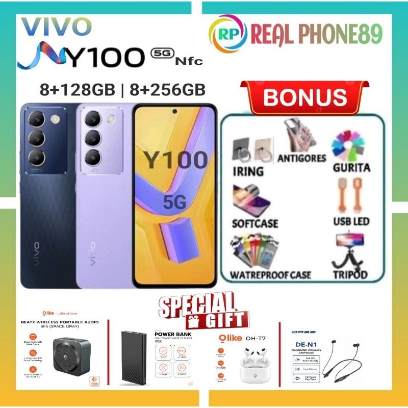 Jual VIVO Y100 5G RAM 8/128GB NFC | VIVO Y 100 RAM 8/256GB NFC GARANSI RESMI VIVO INDONESIA ...
