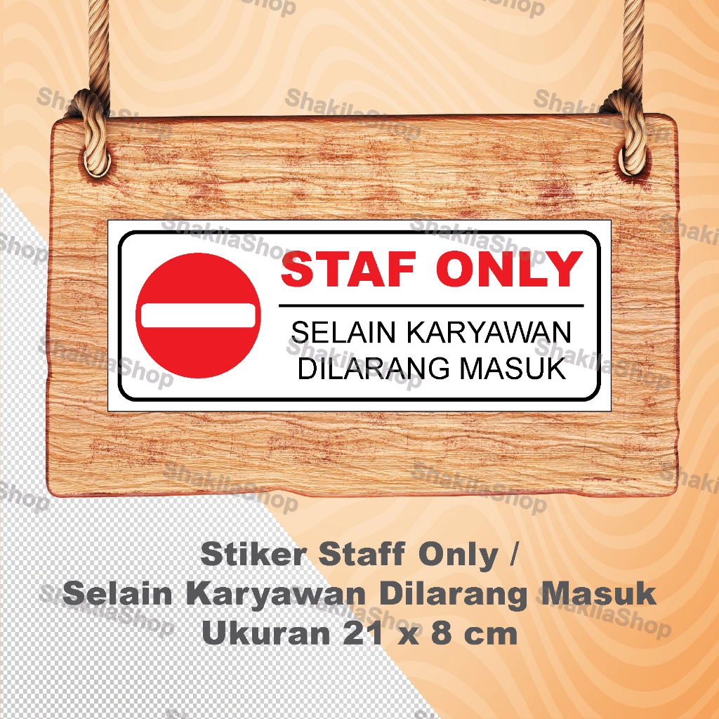 Jual Stiker Staff only | Shopee Indonesia