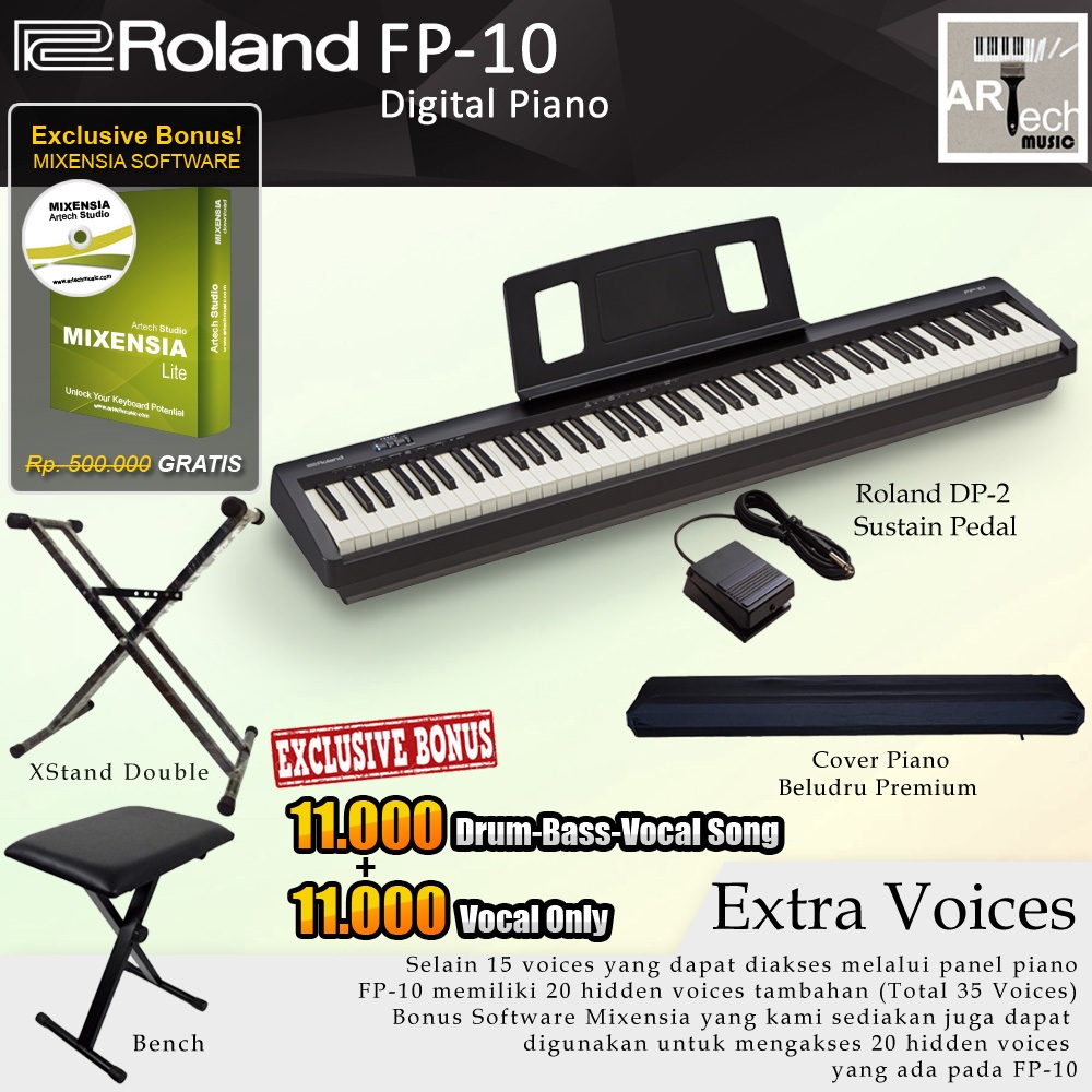 Jual Roland FP-10 / FP10 Digital Piano - Spek diatas P45 | Shopee Indonesia
