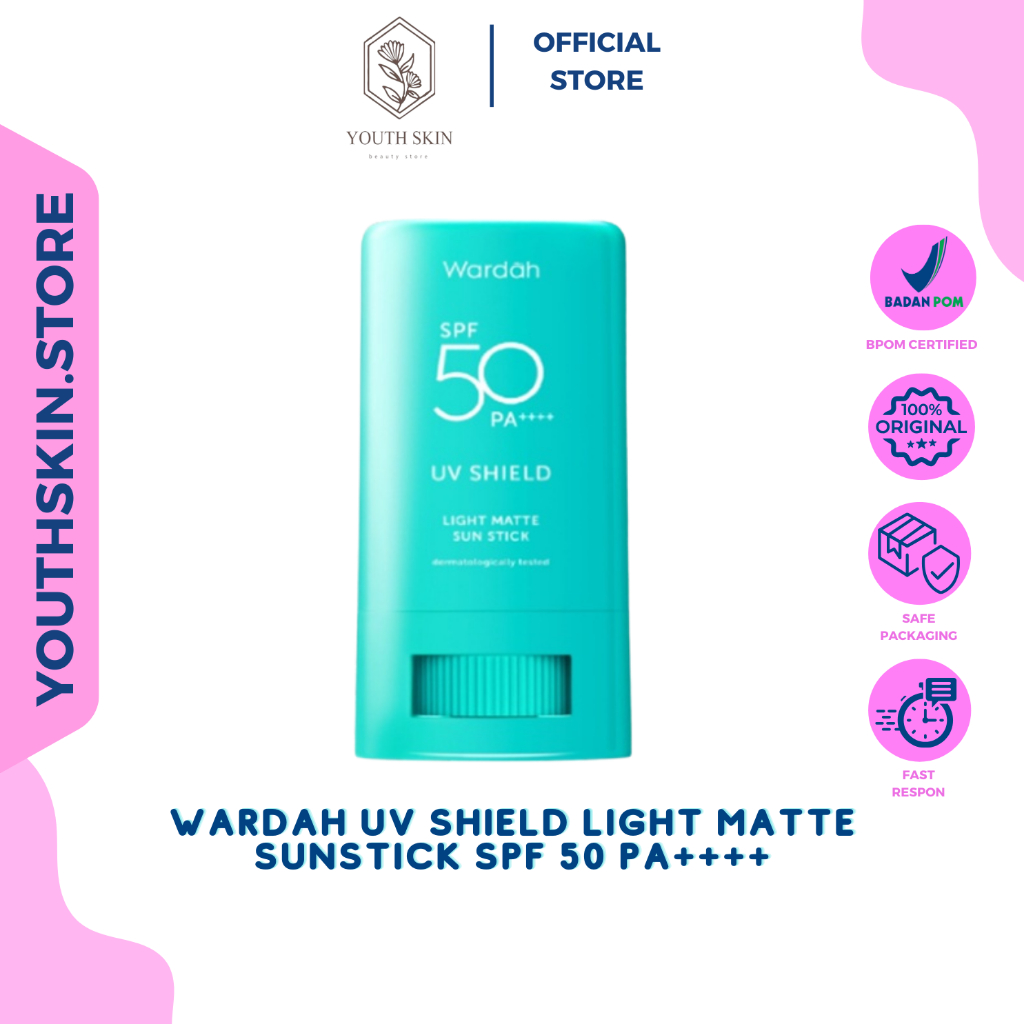Jual Wardah UV Shield Light Matte Sun Stick SPF 50 PA +++ 22 g| Wardah ...