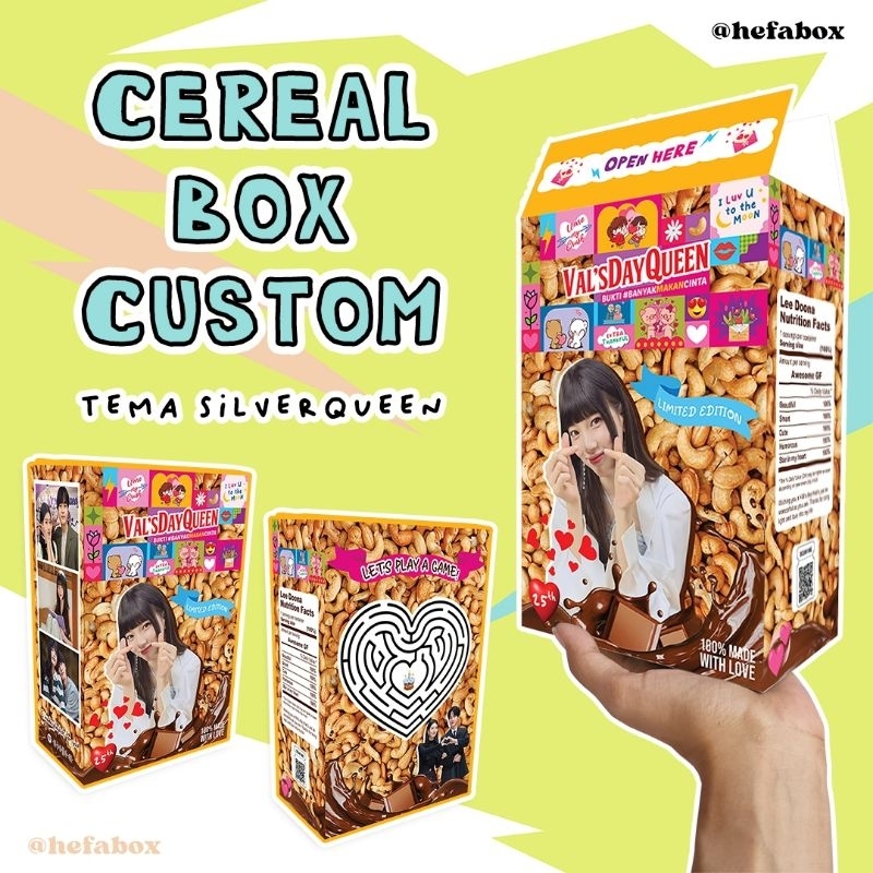 Jual [Hefabox] GIFT BOX CUSTOM TEMA SILVERQUEEN | Shopee Indonesia