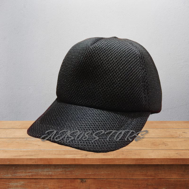 Jual topi jaring polos item topi outdoor item polos | Shopee Indonesia