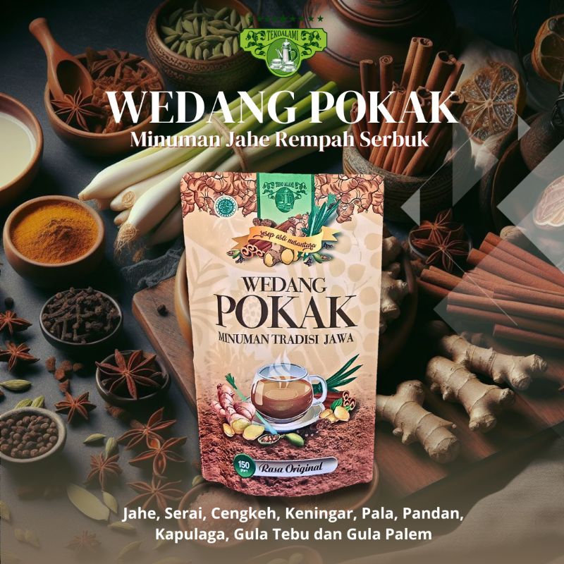 Jual Minuman Jahe Rempah (Wedang Pokak) | Teko Alami 150 gram | Tradisi ...
