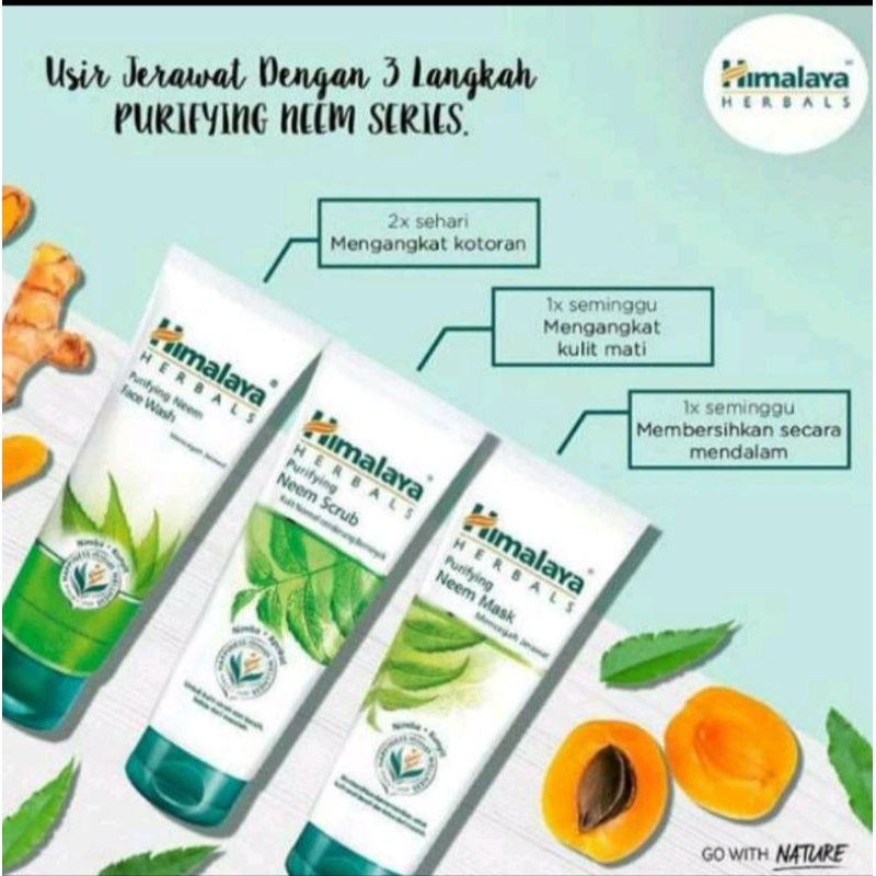 Jual Himalaya Neem face mask 100ml,Himalaya face wash 100 ml | Shopee ...