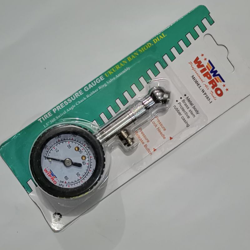 Jual WIPRO Dial Tire Pressure Gauge WP103-1 | Alat Ukuran Ban Mobil ...