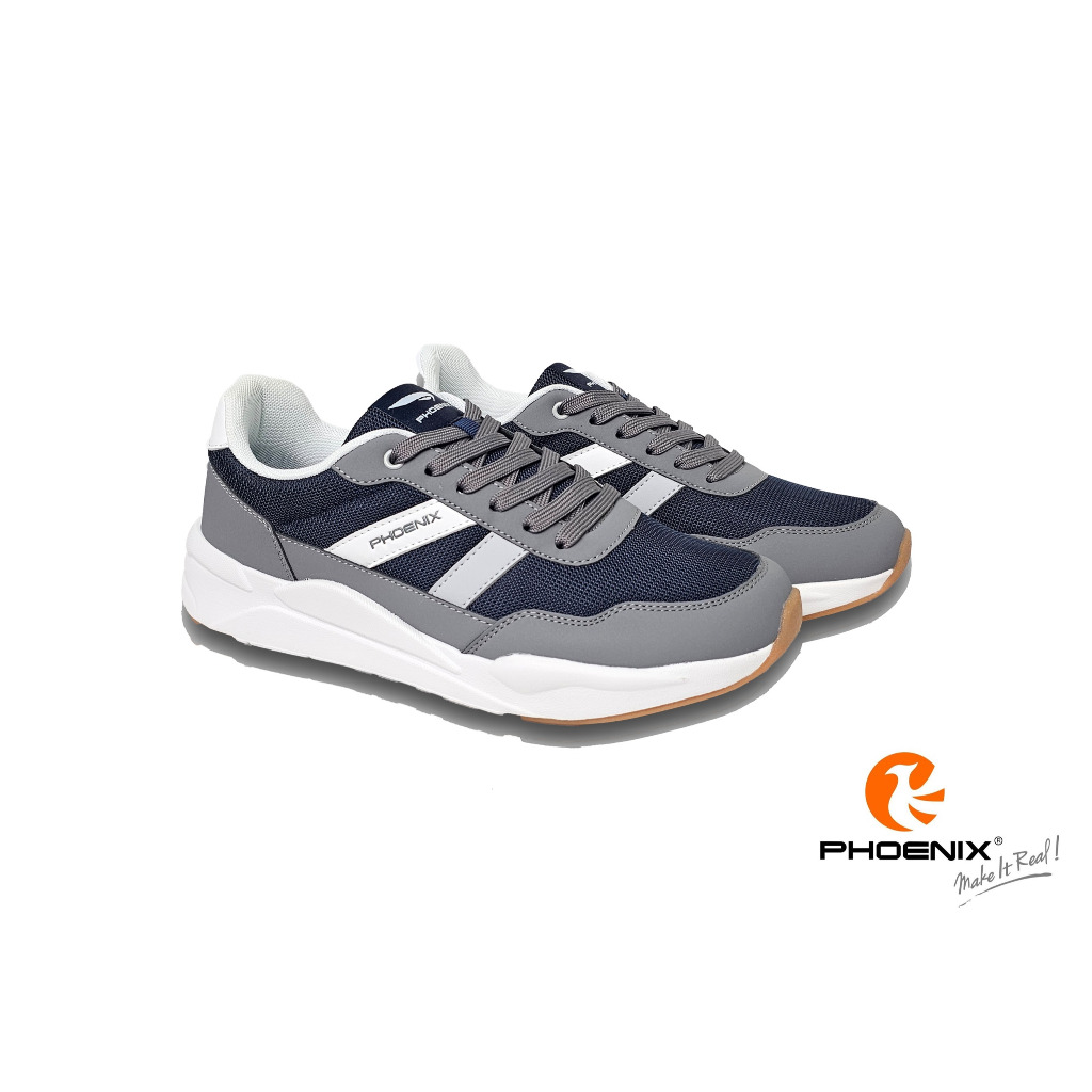 Jual Phoenix Official - Sepatu Sneakers Pria - Hikaru Abu Tua | Shopee ...