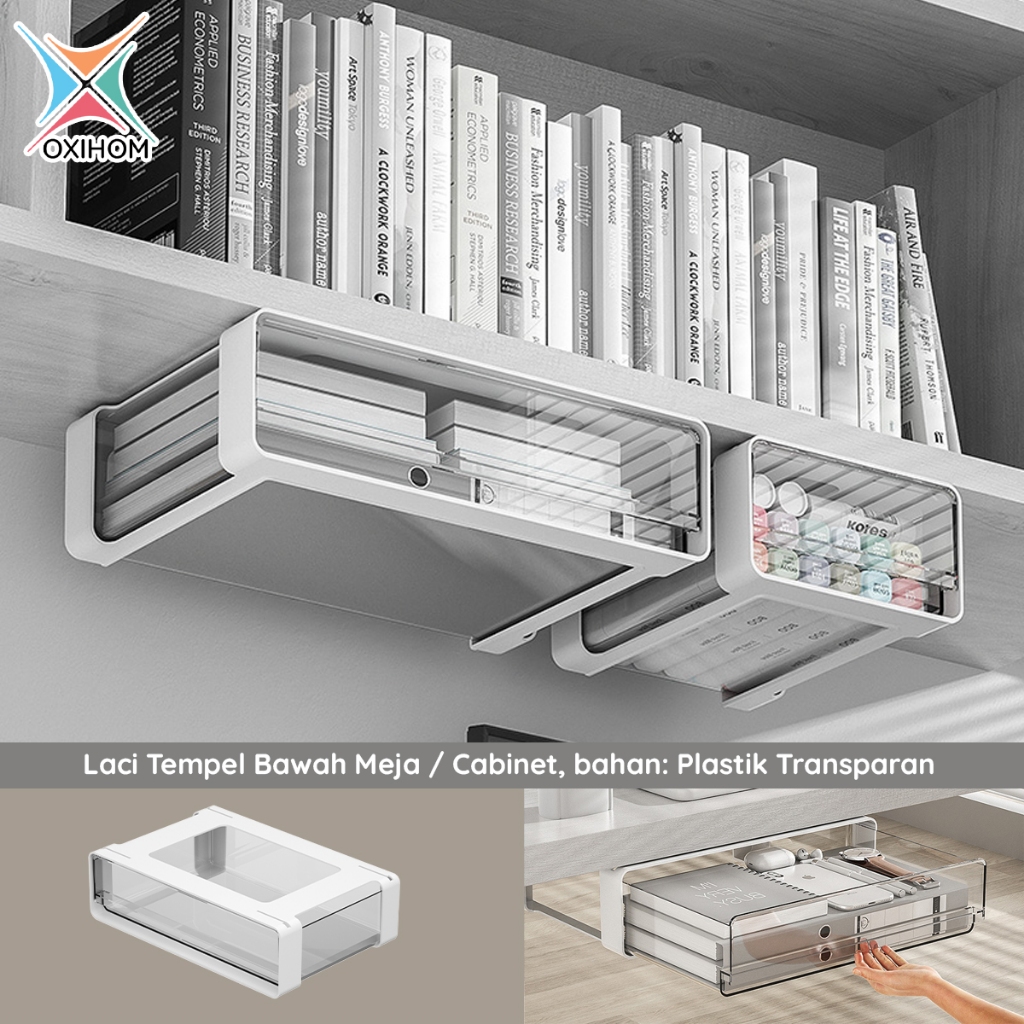 Jual Oxihom Laci Tempel Bawah Meja Laci Akrilik Laci Plastik Laci Meja ...