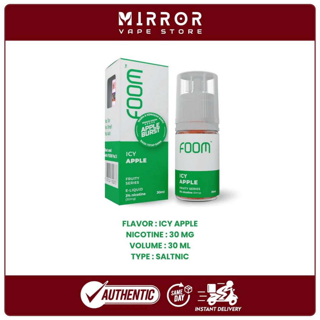 Jual Foom Icy Apple Liquid Saltnic Original | Shopee Indonesia