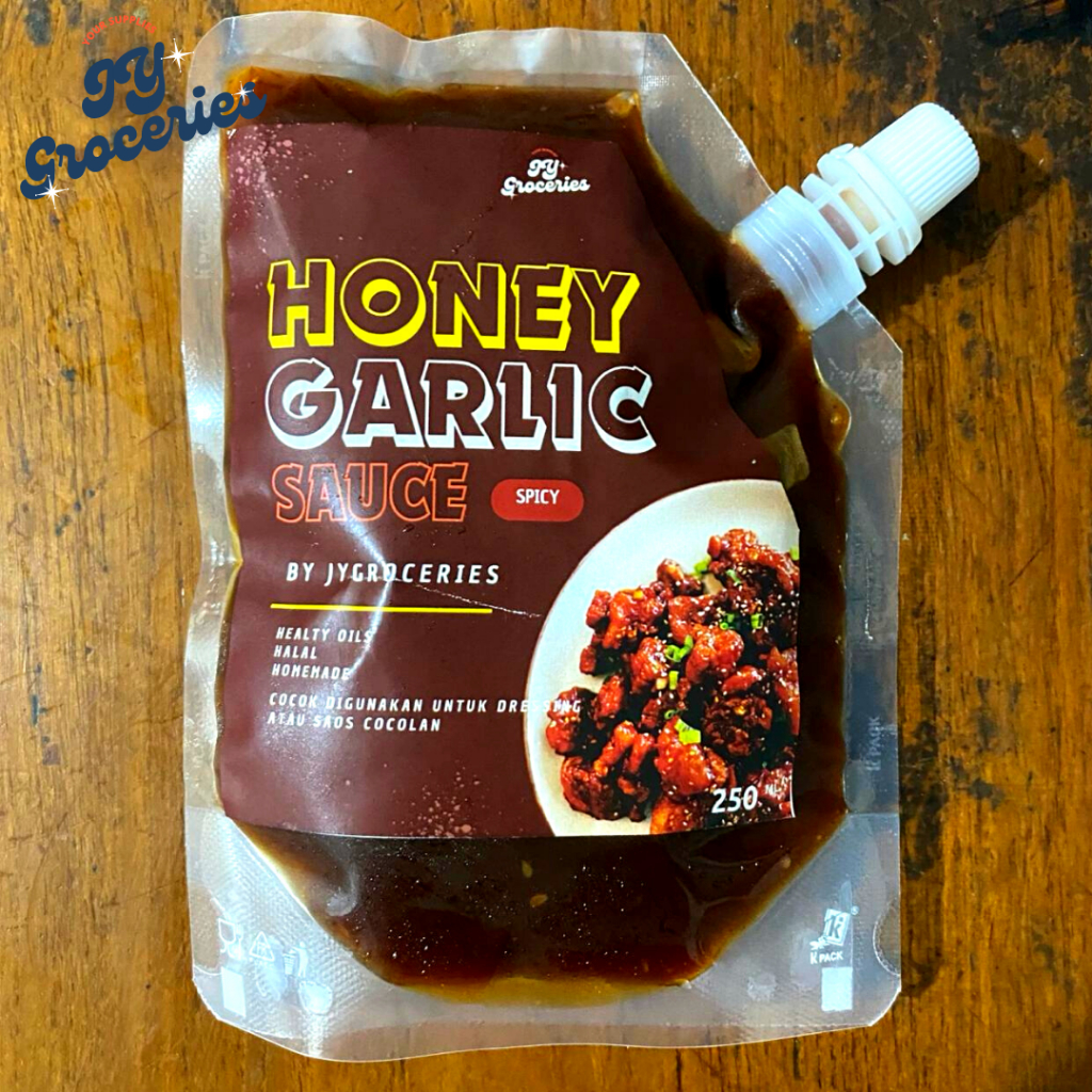 Jual Saos Saus Honey Garlic Spicy Halal Sauce 1KG JY Groceries | Shopee ...