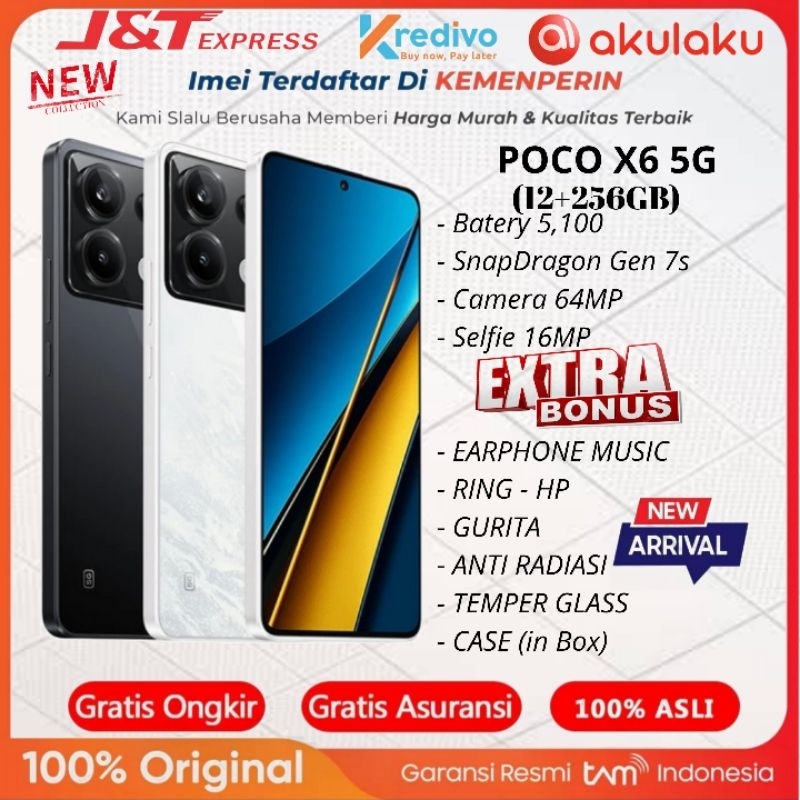 Jual XIAOMI POCO X6 5G TAM RAM 12GB MEMORY 256GB 12/256GB GARANSI RESMI XIAOMI | Shopee Indonesia