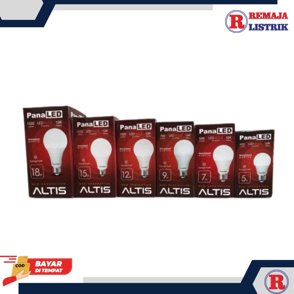 Jual Lampu LED Bohlam LED Panaled Altis Cahaya Putih | Shopee Indonesia