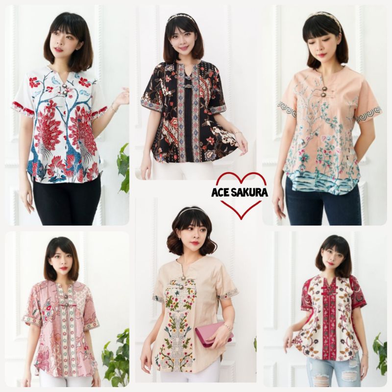 Jual BLOUSE MITA BATIK MODERN 118 ATASAN WANITA ETNIK BAJU CEWEK KERJA KANTOR MURAH 614 | Shopee ...