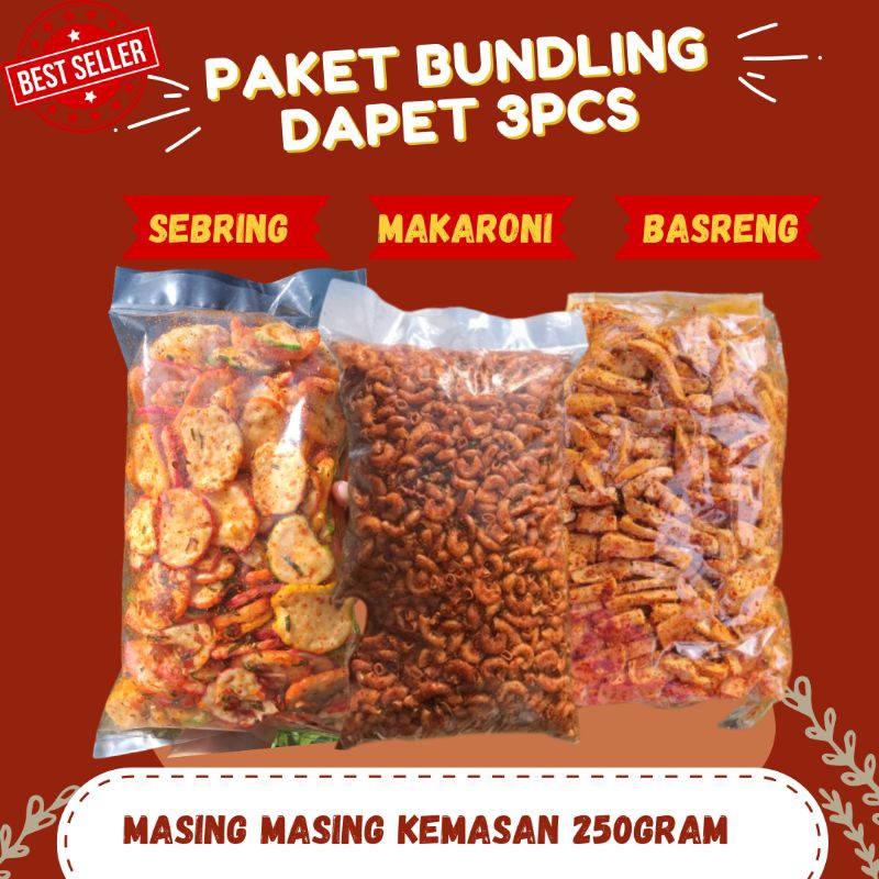 Jual PAKET BUNDLING 45k GET 3PCS SNACK RAJA NGEMIL PEDAS/BASRENG PEDAS ...