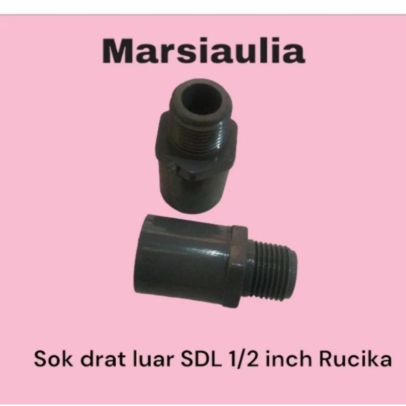Jual Sok drat luar SDL 1/2 inch Rucika sock pipa pvc | Shopee Indonesia