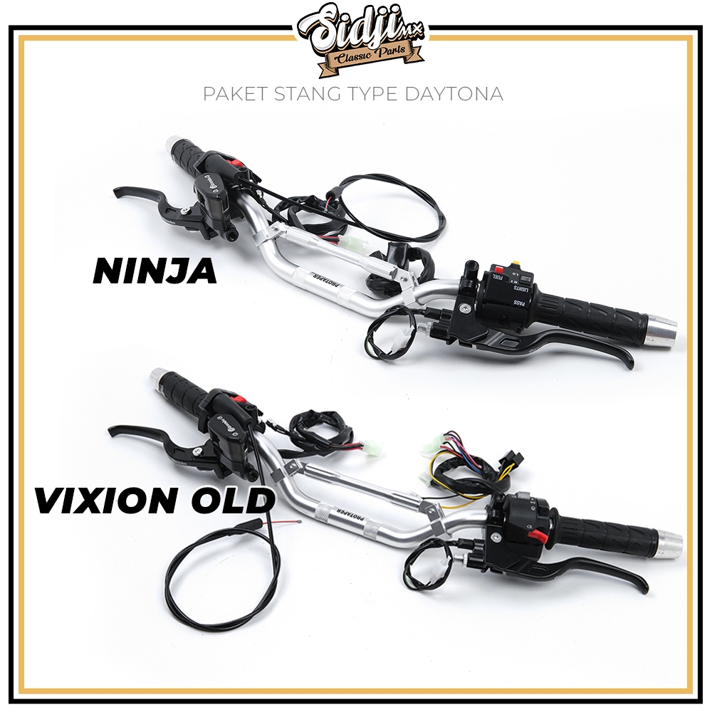 Jual Paket Stang Stir Set Holder Kiri Ninja KSR Vixion Old Tiger Revo ...