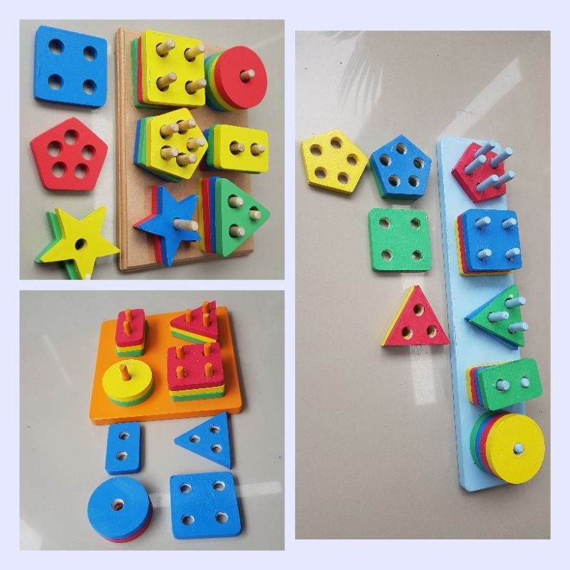 Jual Mainan Edukasi /Education Toys/Geometri,Menara Geometri,Pasak ...