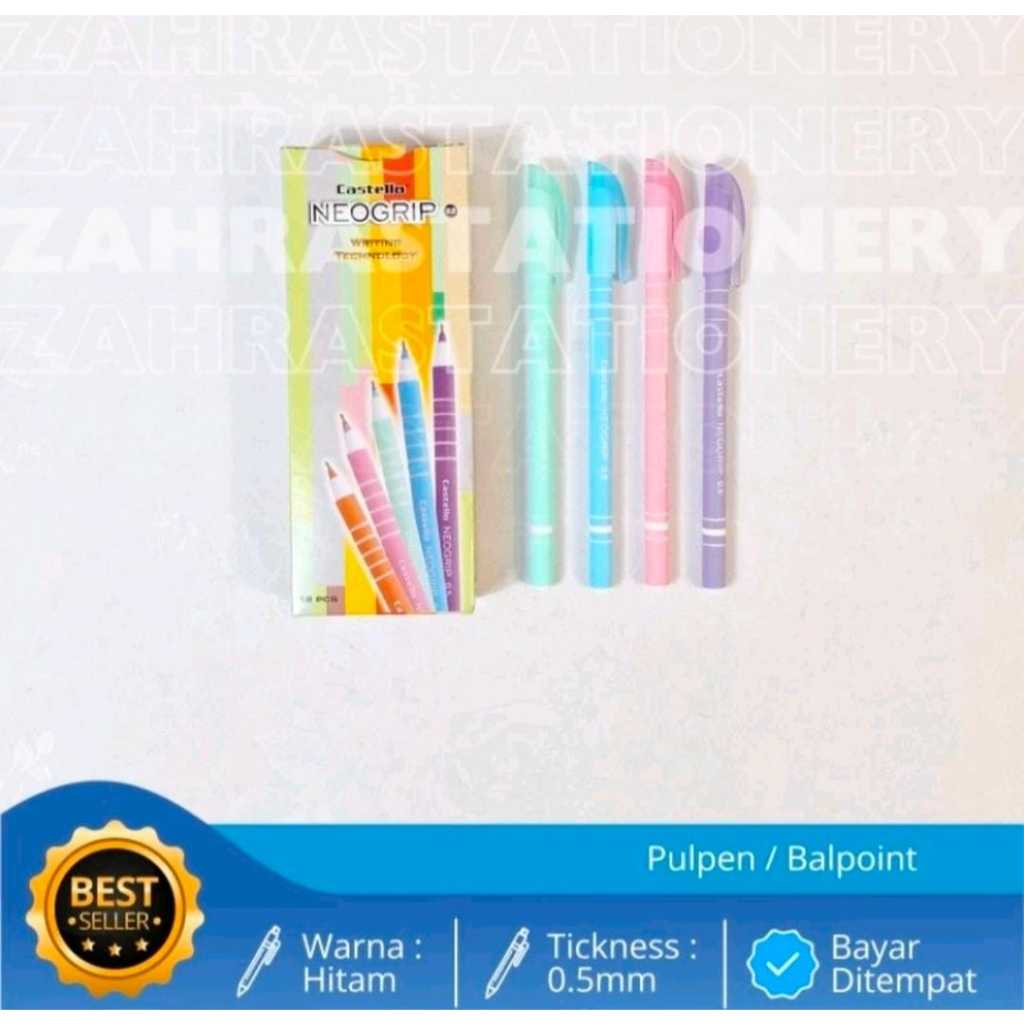 Jual Standard Pulpen / Ballpoint Castello Neogrip Tip 0.5mm | Shopee ...