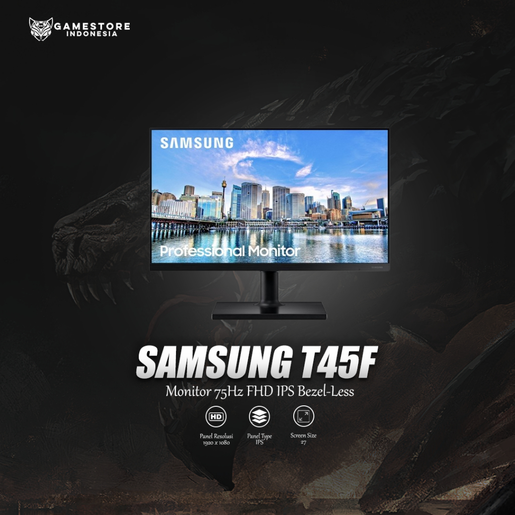 Jual Samsung T45F 75Hz FHD IPS Bezel-less Monitor w/ FreeSync | Shopee ...
