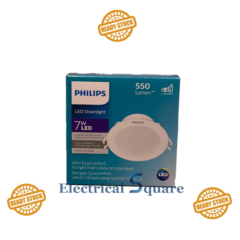 Jual Philips Downlight LED Eridani DL190B 7W Putih atau Kuning 7 W Watt ...