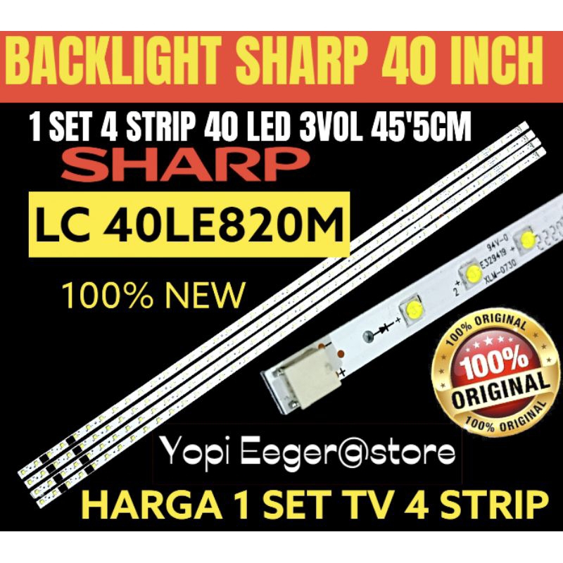 Jual BACKLIGHT TV LCD LED SHARP 40 INCH LC-40LE820M BACKLIGHT TV SHARP 40 INCH | Shopee Indonesia