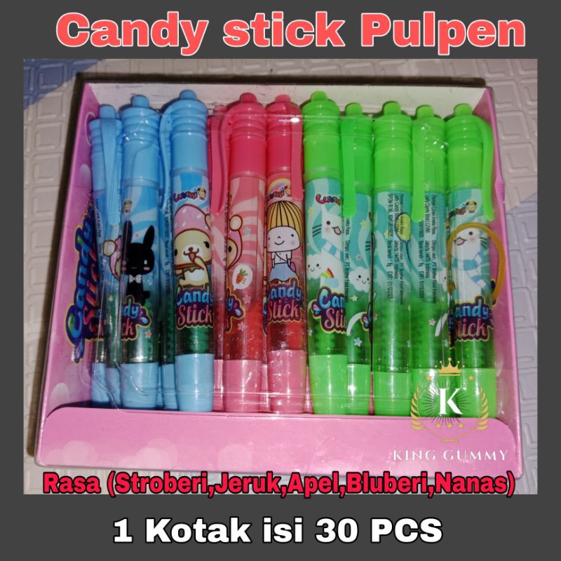 Jual permen jelly candy stick/permen candy bentuk pulpen isi 30 pcs ...