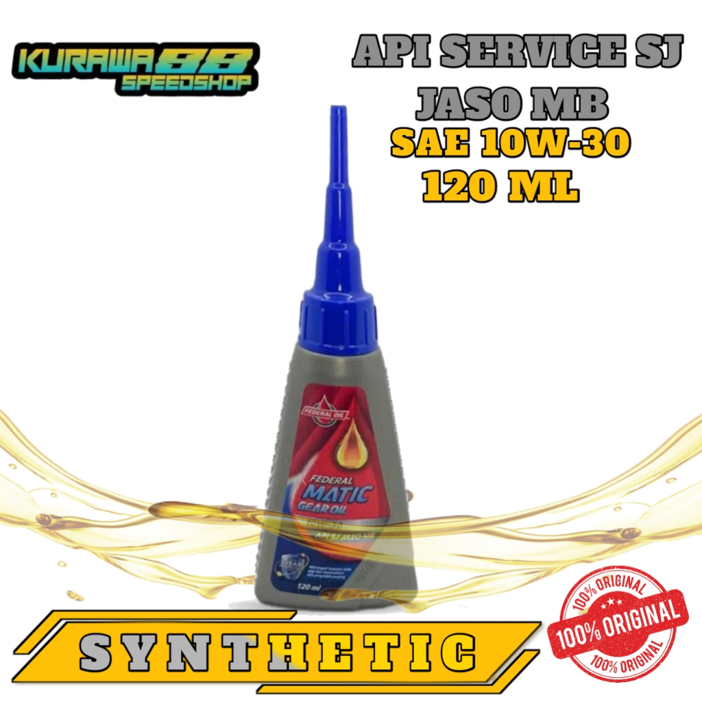 Jual Oli Gardan FEDERAL MATIC GEAR 120ML 10W-30 API SJ JASO MB | FEDERAL Oil 120ml MATIC GEAR ...