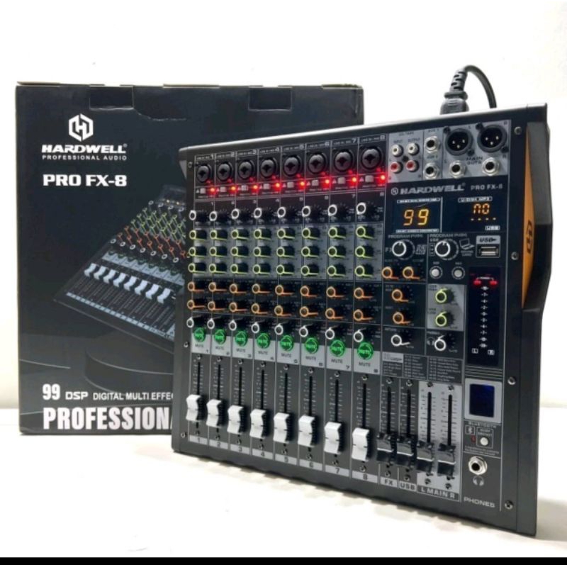 Jual mixer hardwell pro FX 8 mixer 8 channel original | Shopee Indonesia
