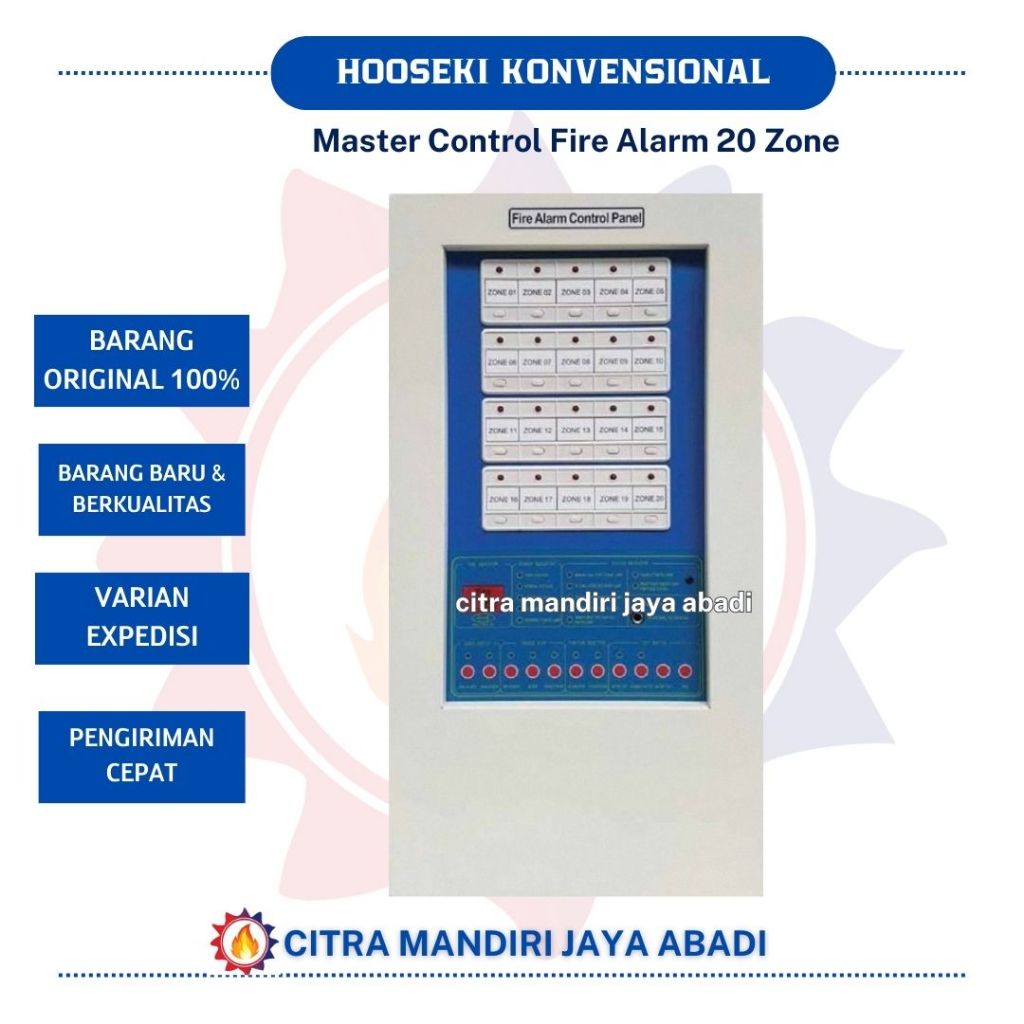 Jual Master Control Panel Fire Alarm 20 Zone Hooseki MCFA PANEL | Shopee Indonesia