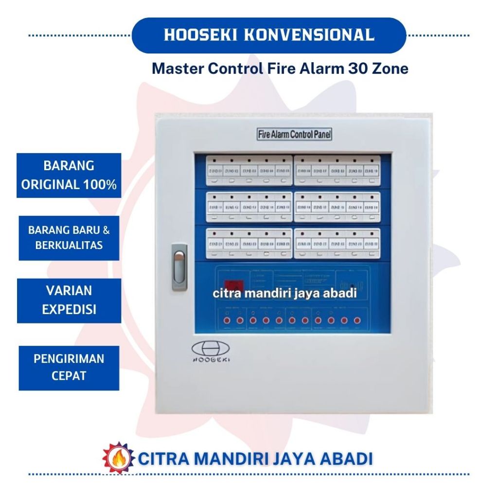 Jual Master Control Panel Fire Alarm 30 Zone Hooseki MCFA PANEL ...
