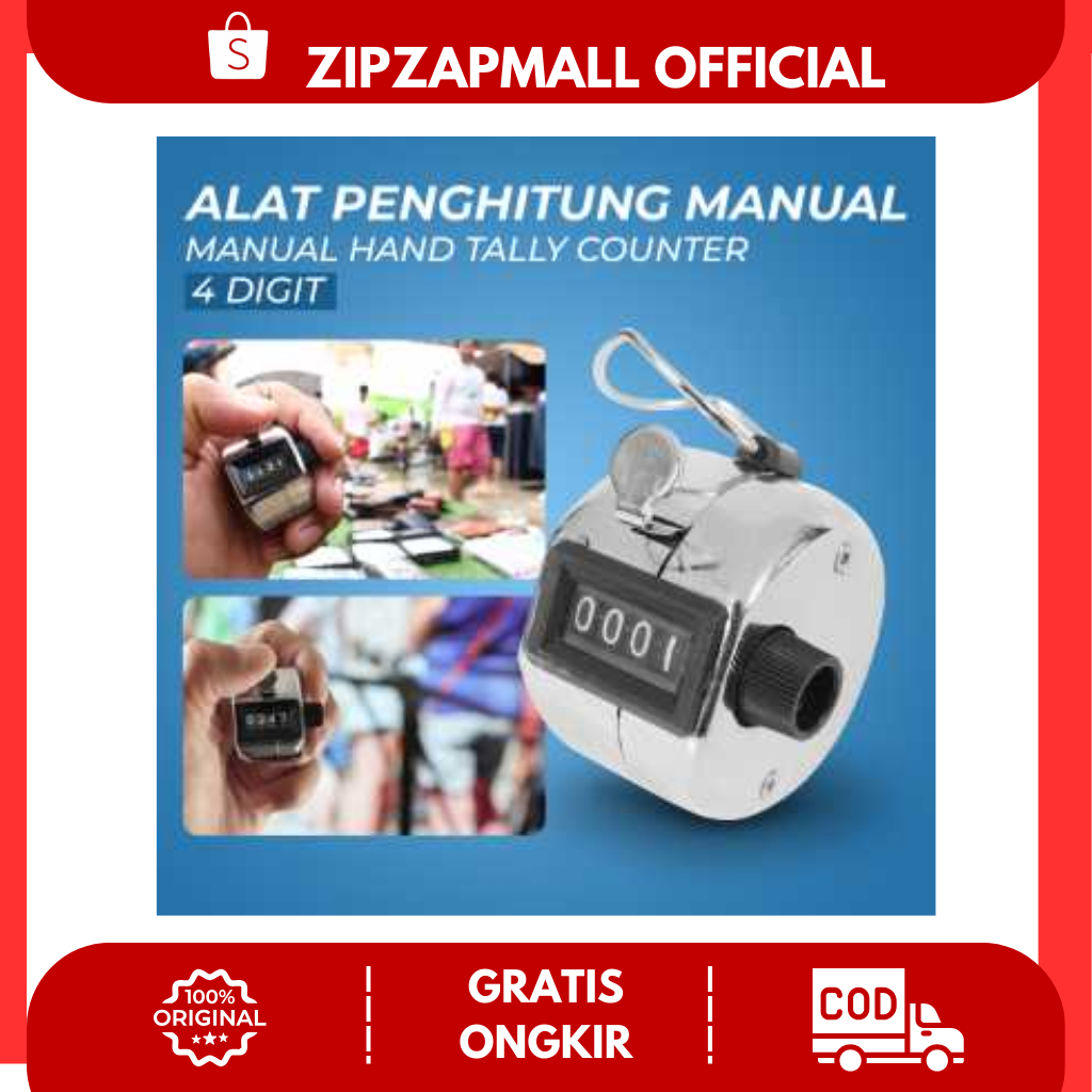 Jual Alat Penghitung Manual Hand Tally Counter 4 Digit / Alat Hitung ...