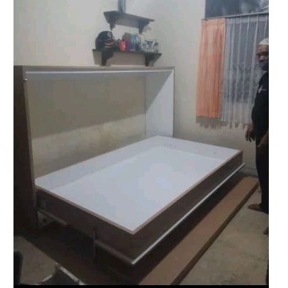 Jual wallbed 120x200 ranjang lipat kasur lipat 90x200 100x200 kasur single kasur double | Shopee ...