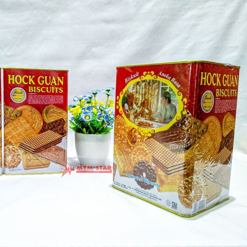 Jual Hock Guan Assorted Biscuits Kaleng Segi 1350g | Shopee Indonesia