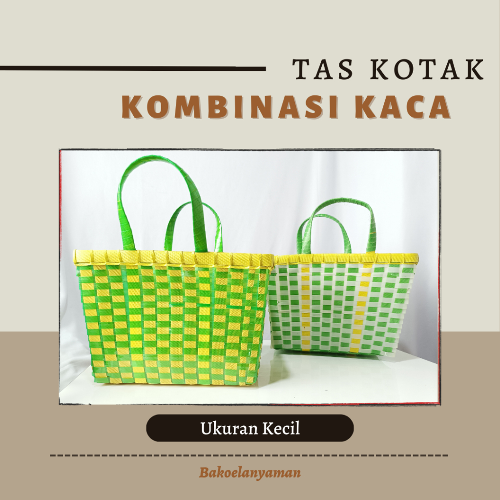 Jual Tas Anyaman plastik sembako model kotak ukuran kecil | Shopee ...