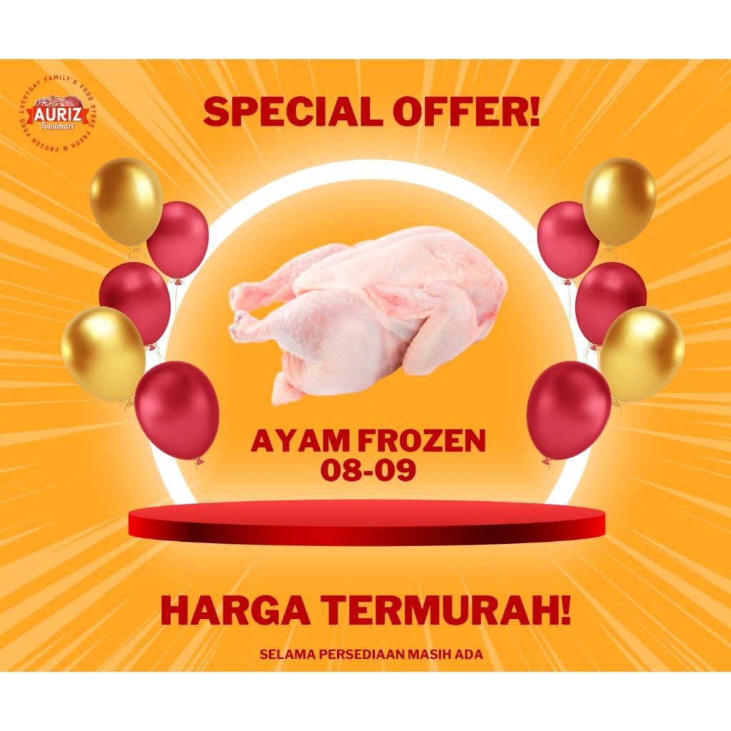 Jual FLASH SALE PROMO MURAH AYAM FROZEN 08-09 PER EKOR | Shopee Indonesia