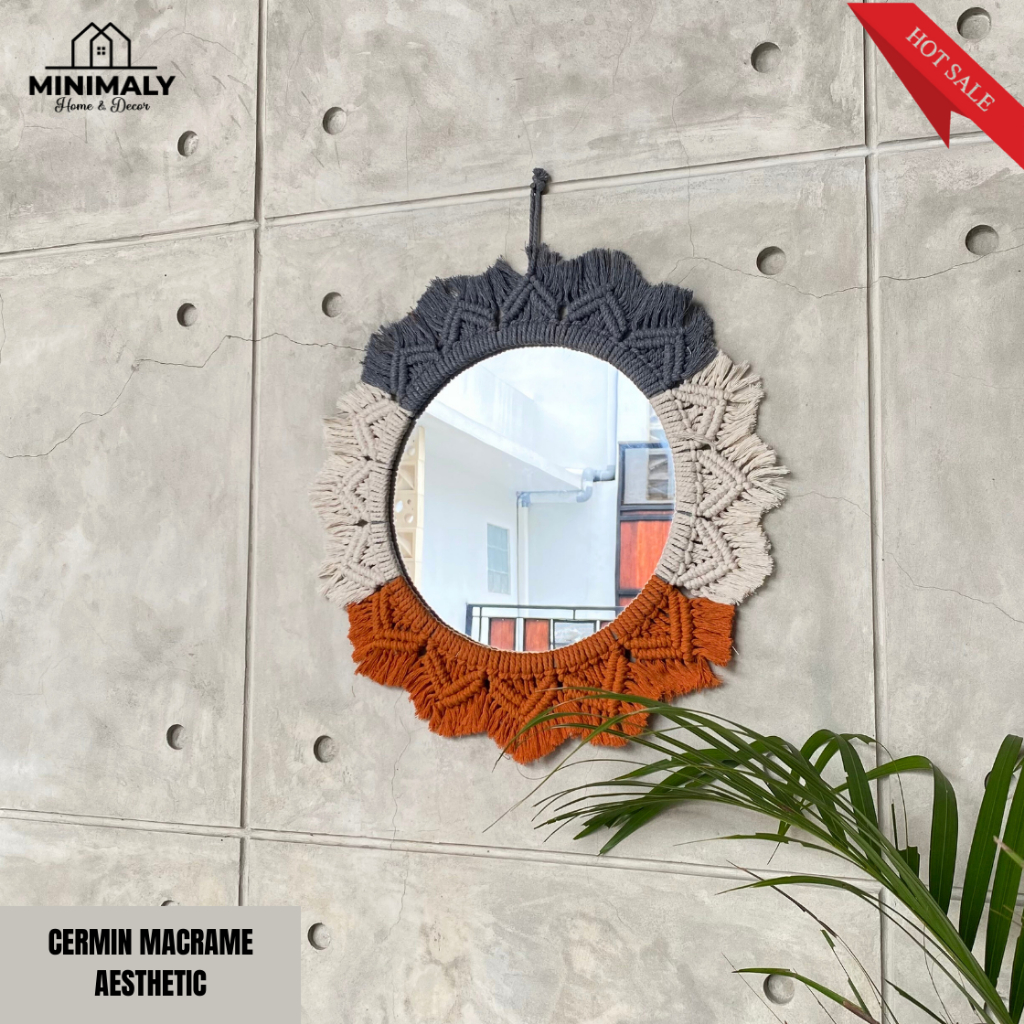 Jual Cermin Macrame Aesthetic (CM.VARIASI) Kaca Esteik Cermin Estetik ...
