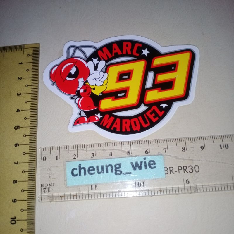 Jual Stiker / Sticker Logo semut ant Marc Marquez 93 MM93 1bh | Shopee ...