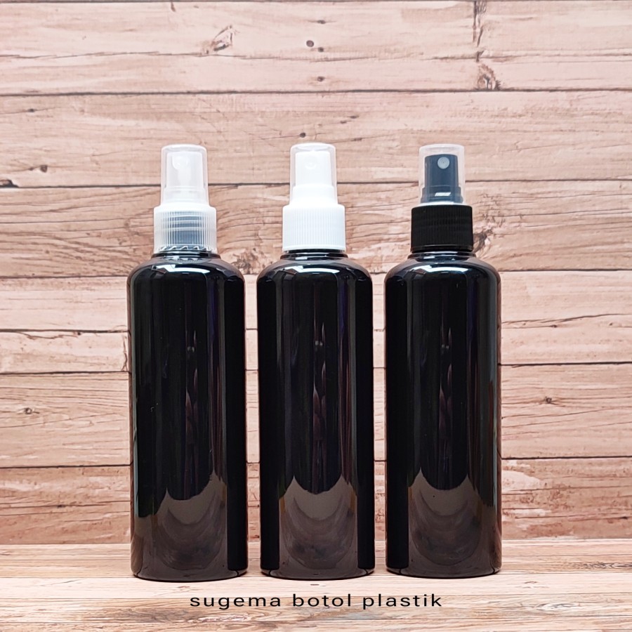 Jual Botol Spray 250ml Pet Hitam / Botol Br 250 Ml Tutup Mits Spray Plastik Pet Tebal | Shopee ...