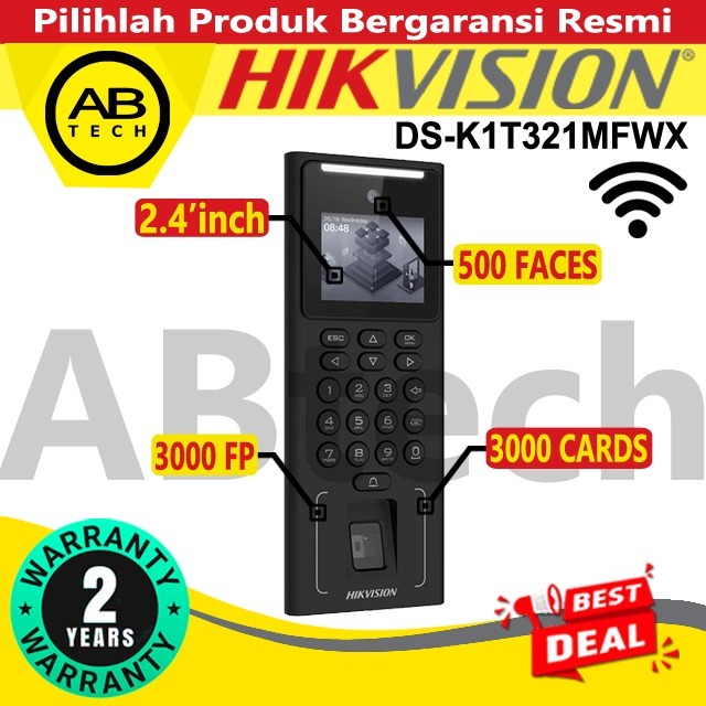 Jual HIKVISION DS-K1T321MFWX VALUE FACE, FINGERPRINT, CARD ACCESS TERMINAL | Shopee Indonesia
