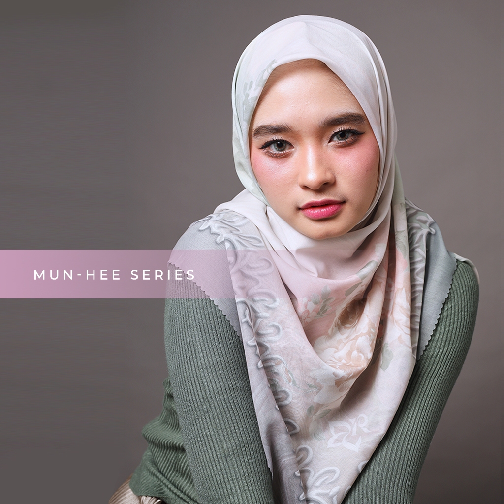 Jual Hijab Voal Premium / Segi Empat / Hijab Motif Mun - Hee Series By Inara Rusli | Shopee ...