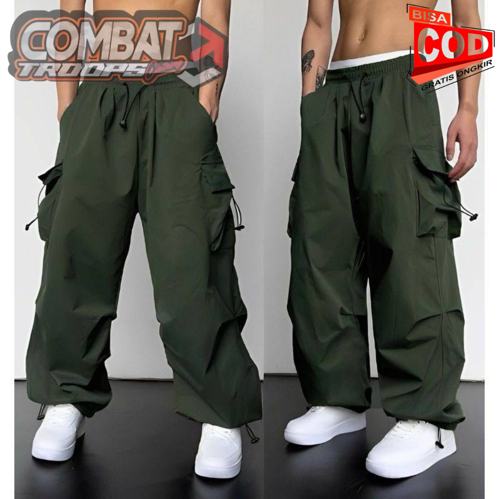 Jual Celana Lucyeever Pria Highwaist Korean Style Joger Cargo Pants Gombrang Baggy Techwear ...