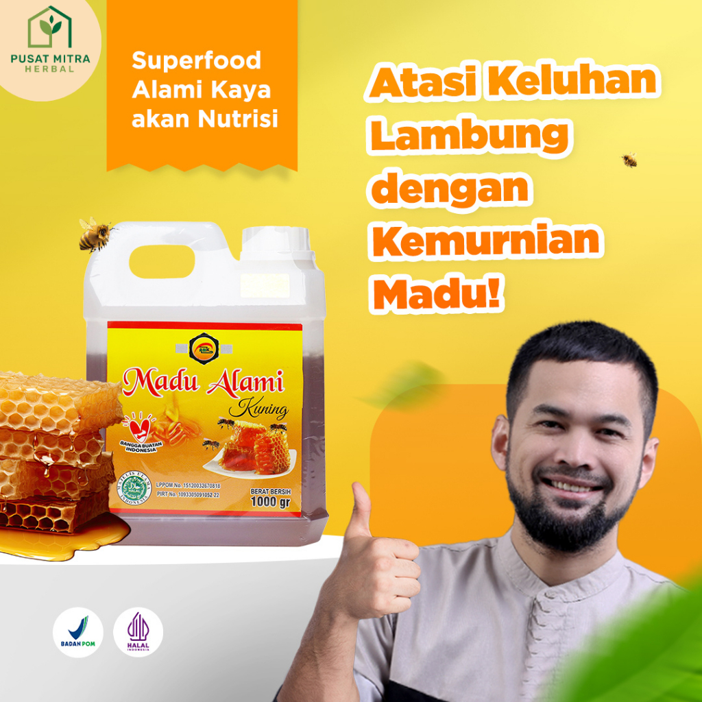 Jual AMK 1 kg - Madu Kuning Alami 1kg Madu Murni Madu Asli | Shopee ...