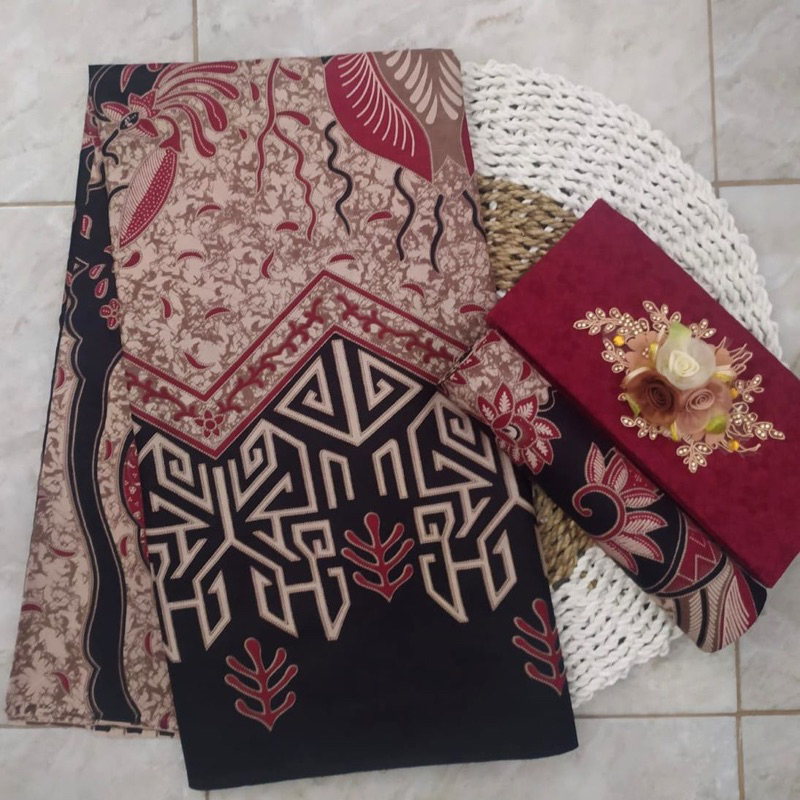 Jual Kain Batik Printing Halus Motif rumput laut Kain Bahan Baju Seragam Bridesmaid Batik ...