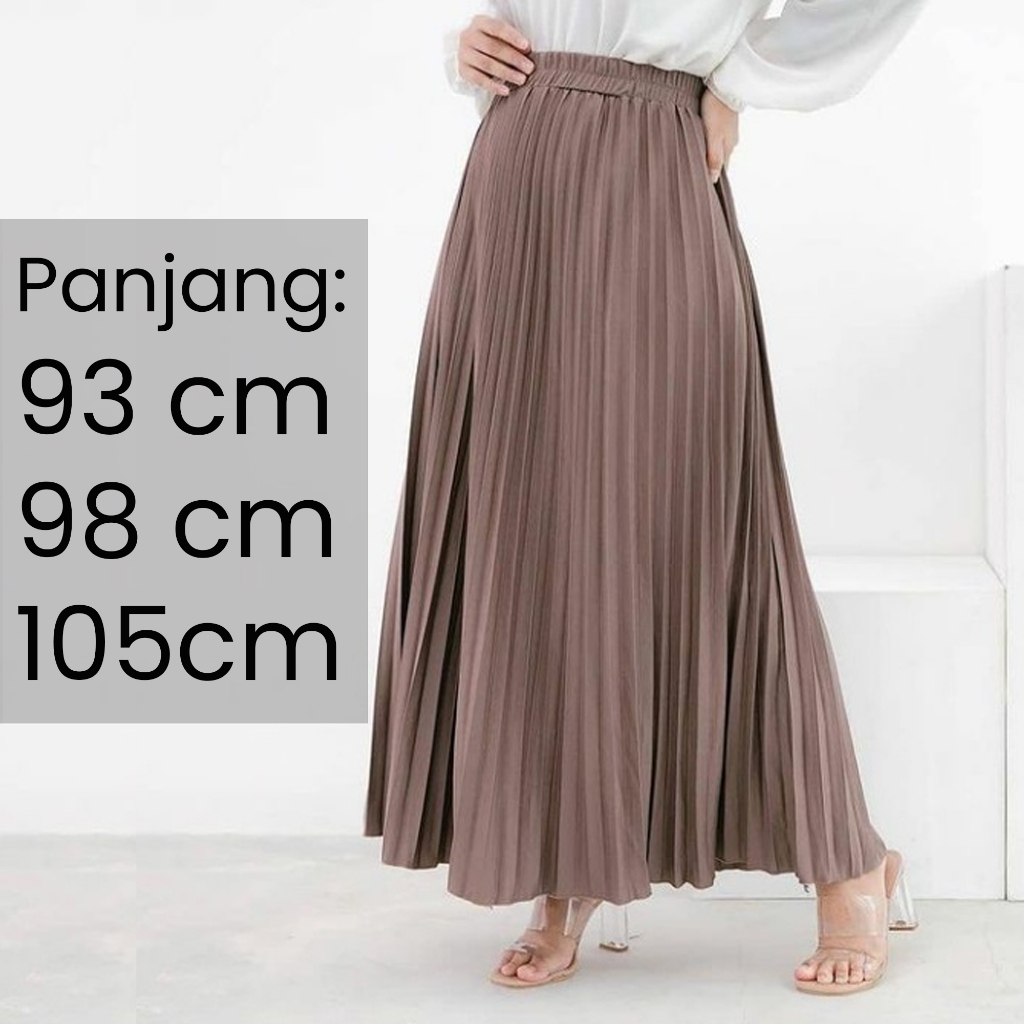 Jual Rok Plisket Panjang 105 98 93 cm mayung hyget premium | CANTIKA Hanifa | Shopee Indonesia