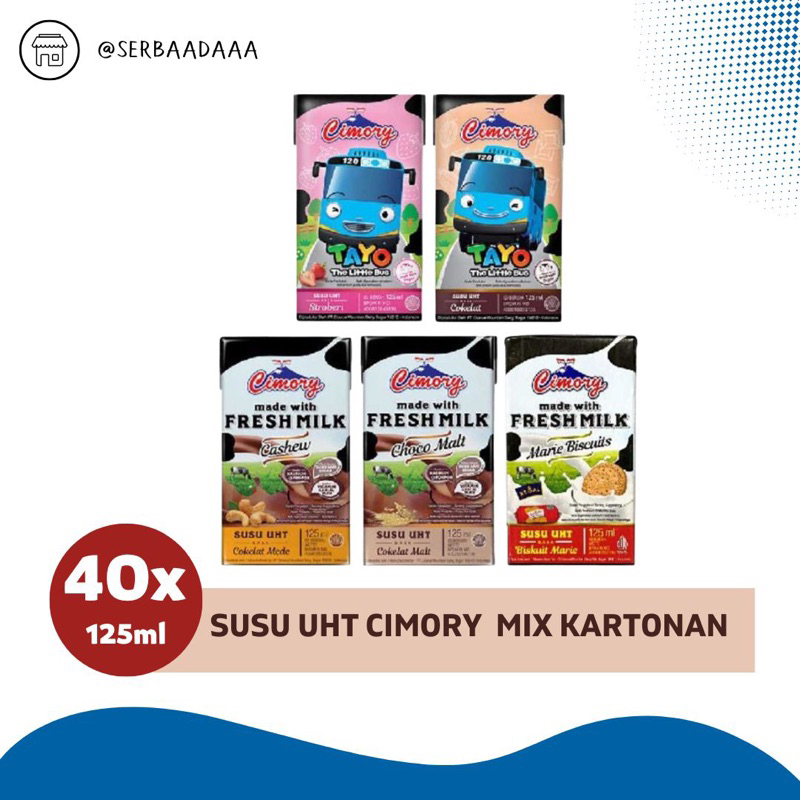 Jual Cimory Susu UHT Fresh Milk 125ml | 1 Dus Isi 40pcs Bisa Mix Rasa ...