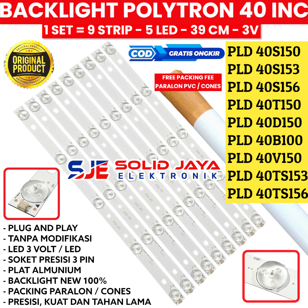 Jual BACKLIGHT TV LED POLYTRON 40 INC PLD40S150 PLD40S153 PLD40S156 ...